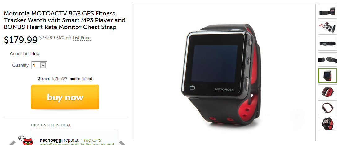 Deal Alert: Woot Offering MOTOACTV 8GB Watch With Heart Rate Monitor ...