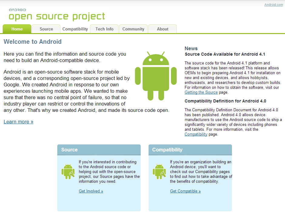 Google Finally Completely Redesigns The AOSP Site To Look About A ...