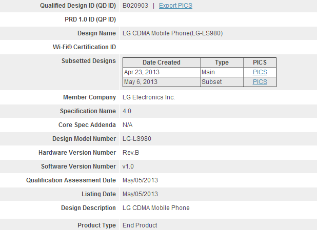 [Updated] Bluetooth Filing Reveals LG LS980 Running Android 4.2 - Is ...