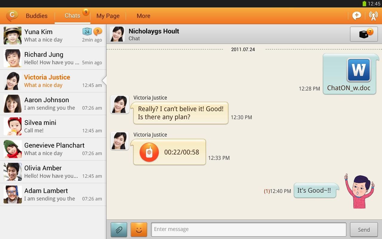 Samsung's ChatON App Updated To v2.7.3 With Voice And Video Chat For ...