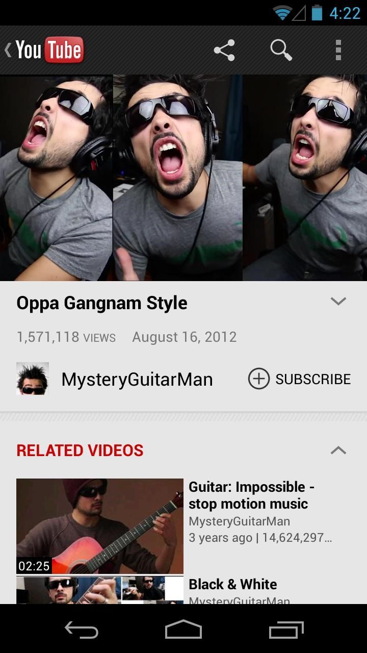 YouTube App Updated To 4.5.17 With Slide-Out Navigation Menu And Video ...