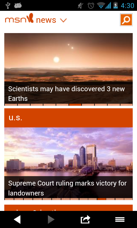 [New App] Microsoft Replaces MSN For Android, Reminds Us That The Site ...