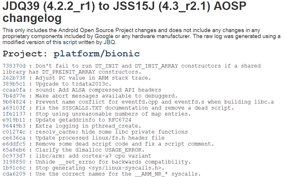 [Developer Changelog] Here's A Really, Really Detailed Look At What's New In Android 4.3 (JSS15J)