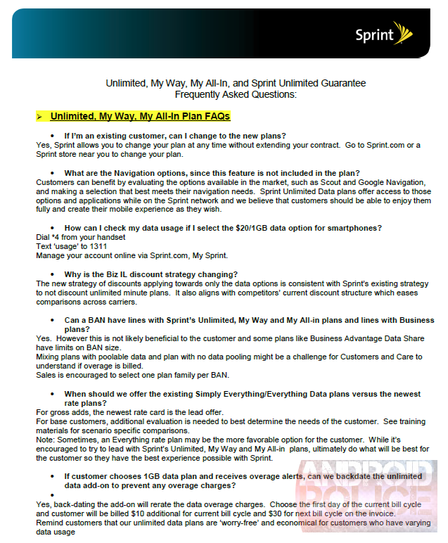 [Update: They're Official] Here's The Full Skinny On Sprint's New ...