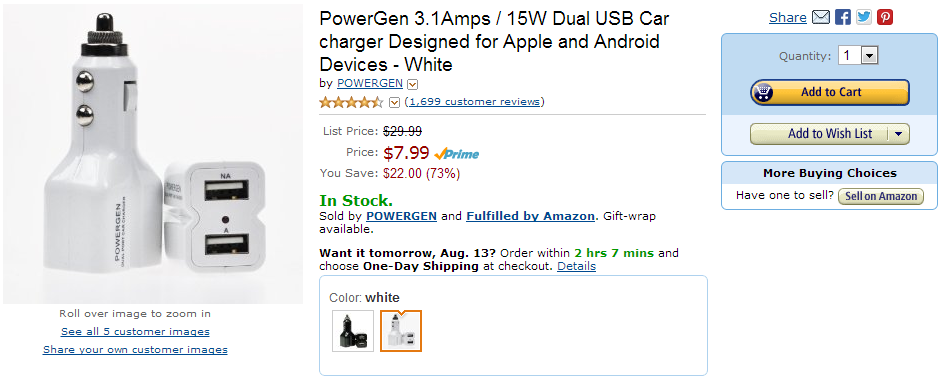 [Deal Alert] PowerGen 3.1A Dual-USB Car Charger Only $7.99 On Amazon ...