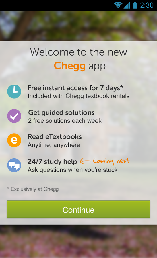 [New App] Chegg Hits Android To Help You Hit The Books