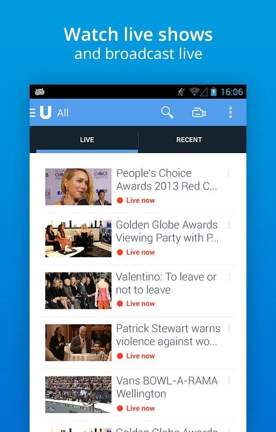 Ustream App Updated To v2.5 With A Slick New UI, Less Buffering, And More