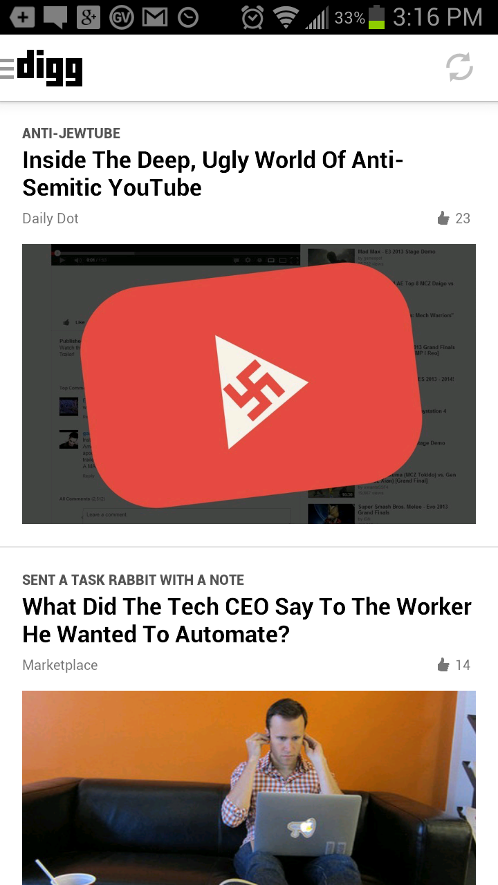 Digg Reader Released For Android And It's Beautiful