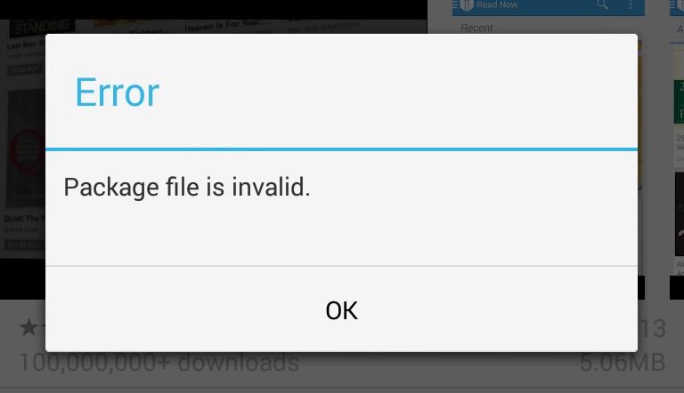 Play Store Team Acknowledges Pervasive Package File Invalid Error When Installing Or Updating ...