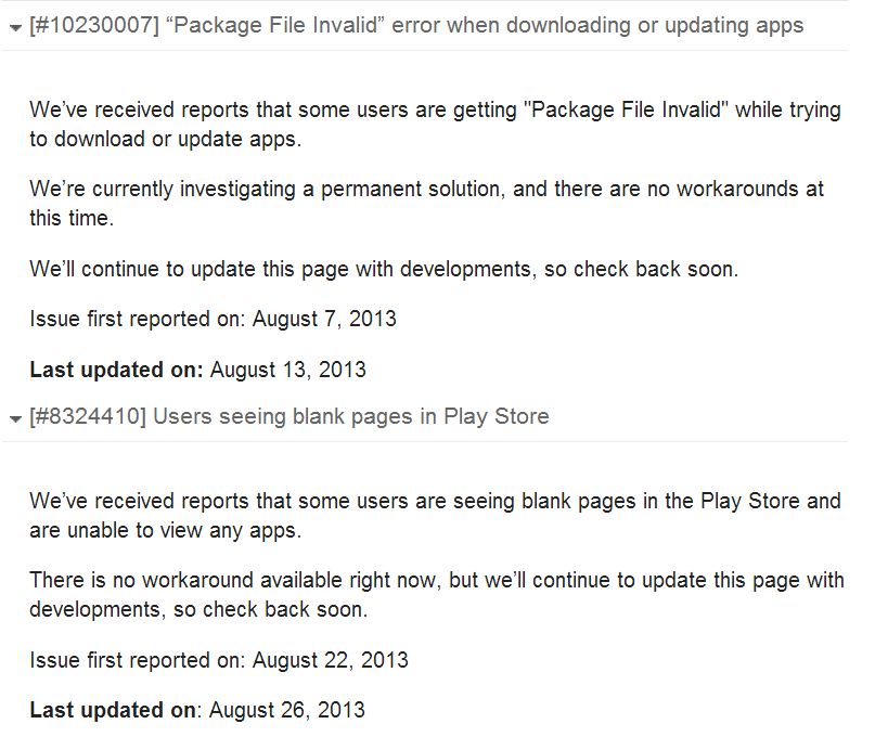 Revenge Of The Package File Invalid Error Play Store Problems Return For Some Users Back On