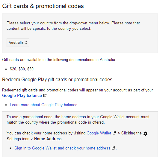 Google Play Store Promo Codes And Gift Cards Coming To Australia Soon ...