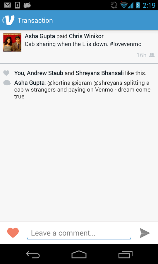 Venmo 5.0 Introduces New Holo-Friendly Look, More Responsive News Feed ...