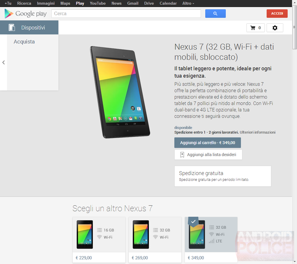 Google Starts Selling Devices On Italian Play Store For The First Time ...
