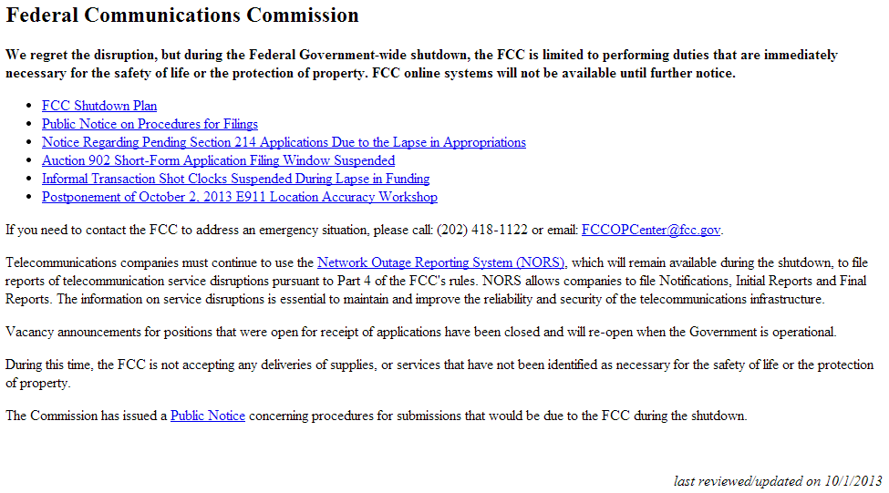 The FCC Pulls Down Its Website, Halts Most Other Services Due To The ...