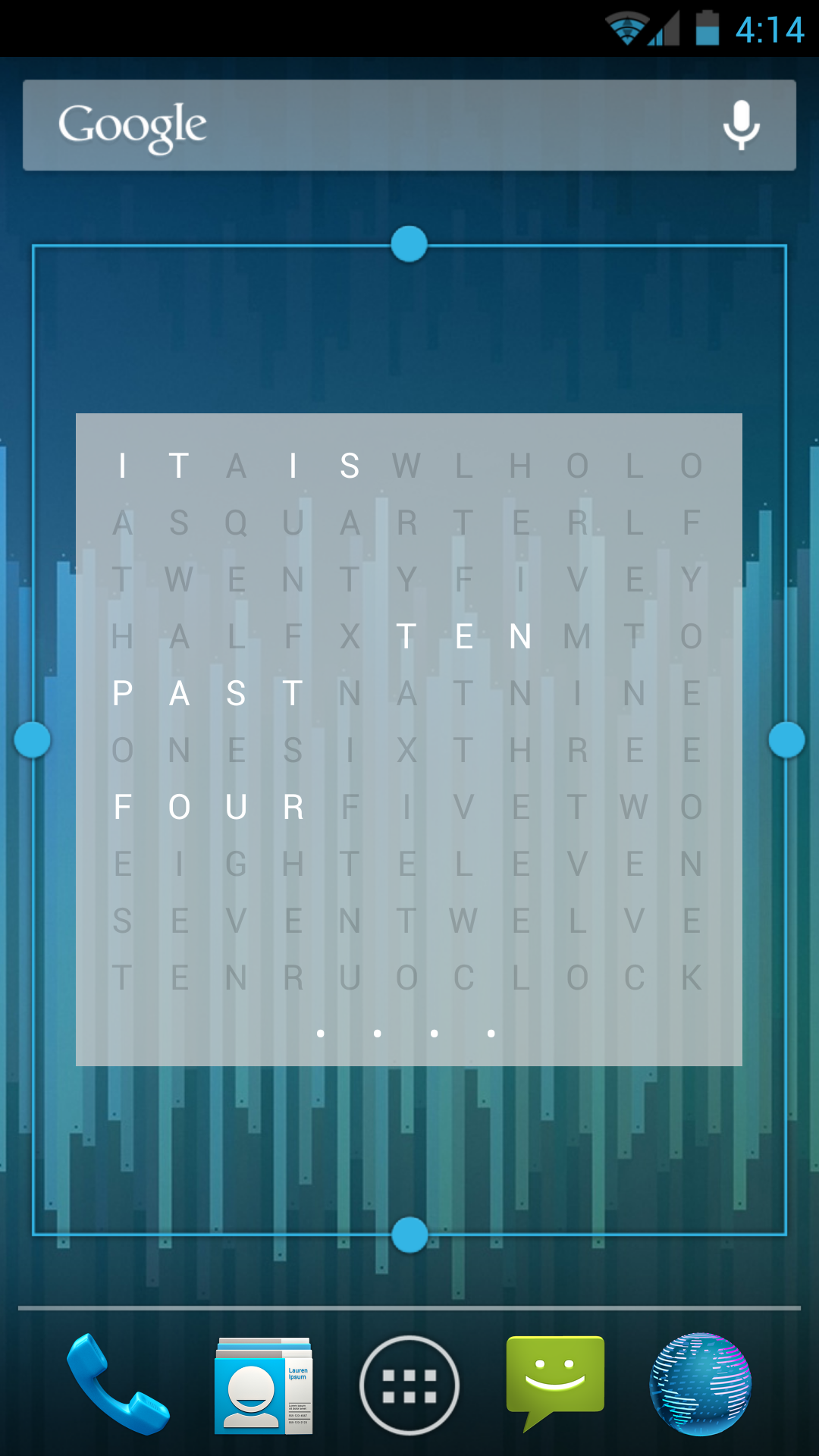 [Hands-On] Holo Text Clock Is An Attractive, Though Unoriginal, Widget ...
