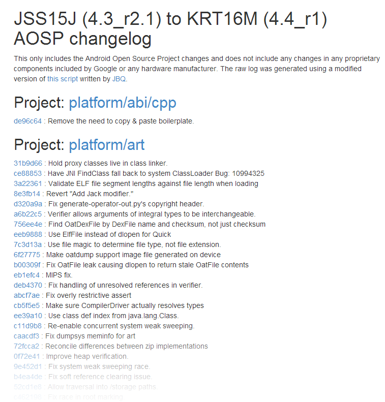 Developer Changelog: Here's Every AOSP Commit Between Android 4.3_r2.1 ...