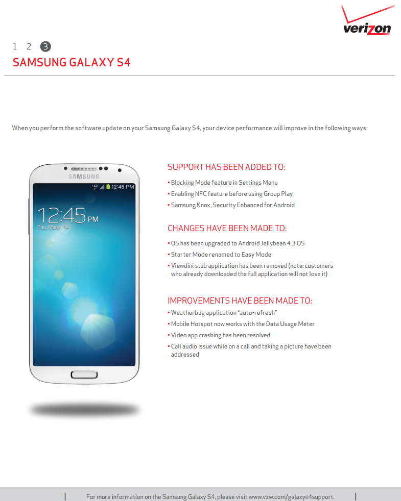Verizon Galaxy S4 Software Update Page Now Lists Android 4.3 OTA ...
