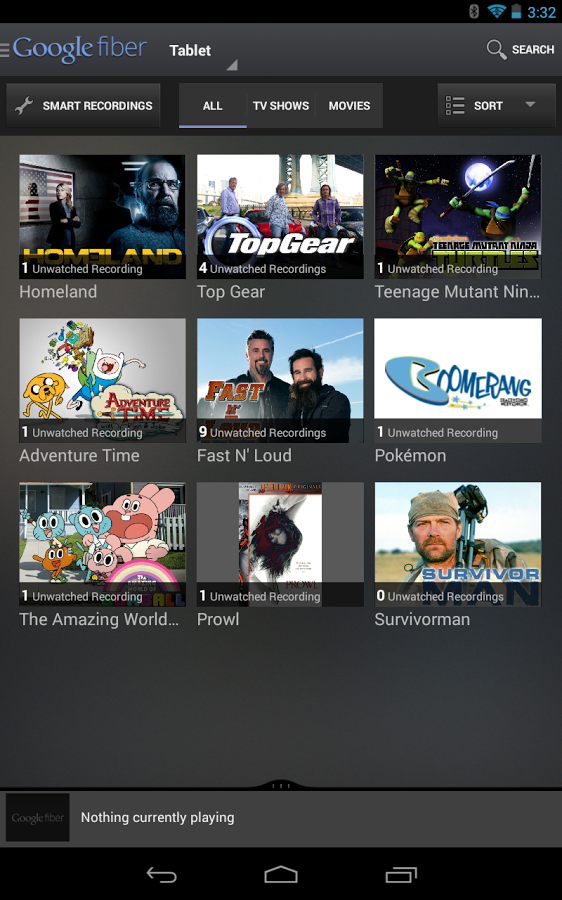 Google Fiber DVR App Updated With New User Interface Including A Slide ...