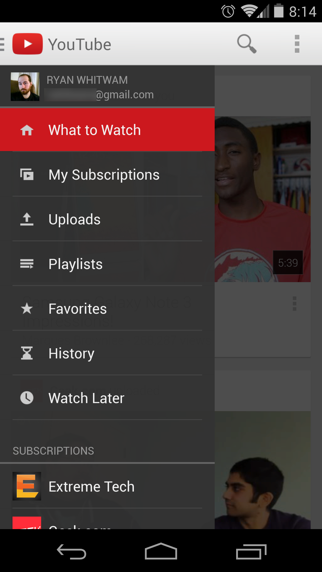 YouTube 5.3.23 For Android Rolling Out With A Reorganized Navigation ...