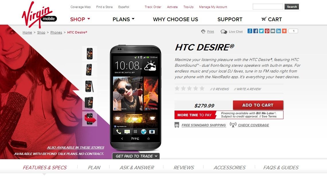 HTC Desire Comes To Virgin Mobile, Get This Affordable HTC One Look ...