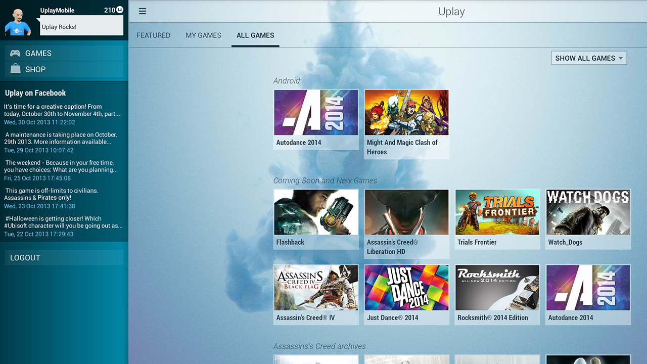 [New App] Ubisoft's Uplay Service Gets An Android App, So It Can Annoy ...