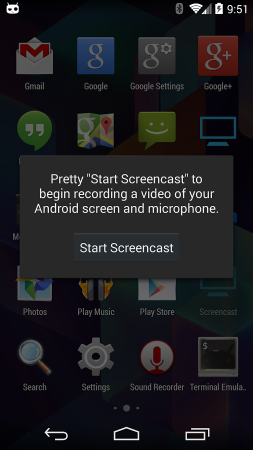 CyanogenMod's Screencast App Now Available Through The Play Store Beta ...