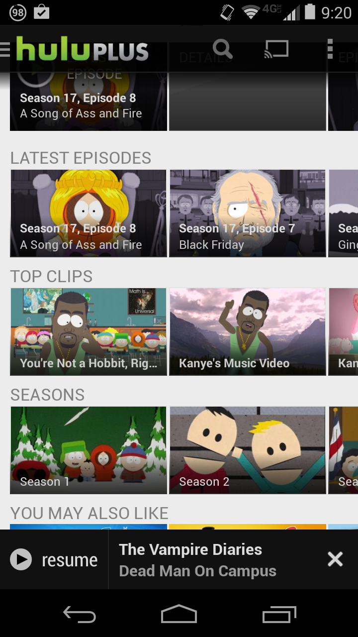 Hulu Plus App Updated With Slide-Out Navigation, Better TV Season ...