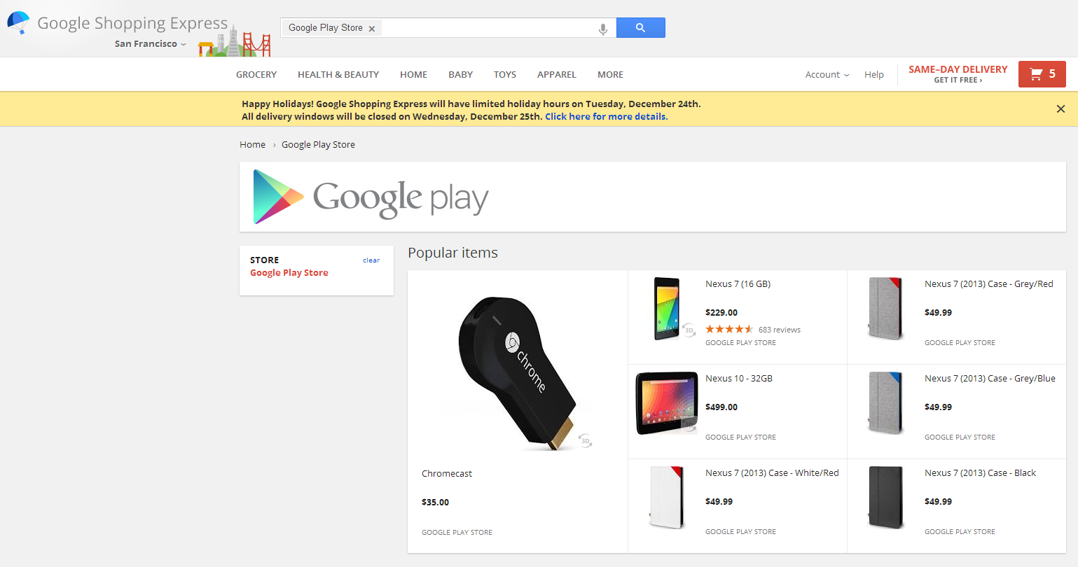 Google Shopping Express Now Delivers Devices From The Play Store ...