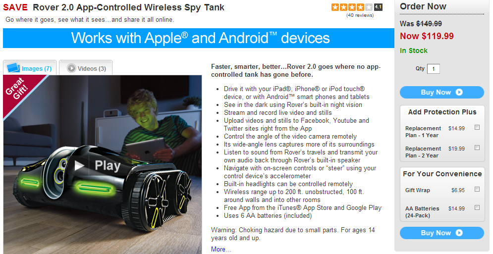 [Deal Alert] Rover 2.0 App-Controlled Wireless Spy Tank On Sale For ...