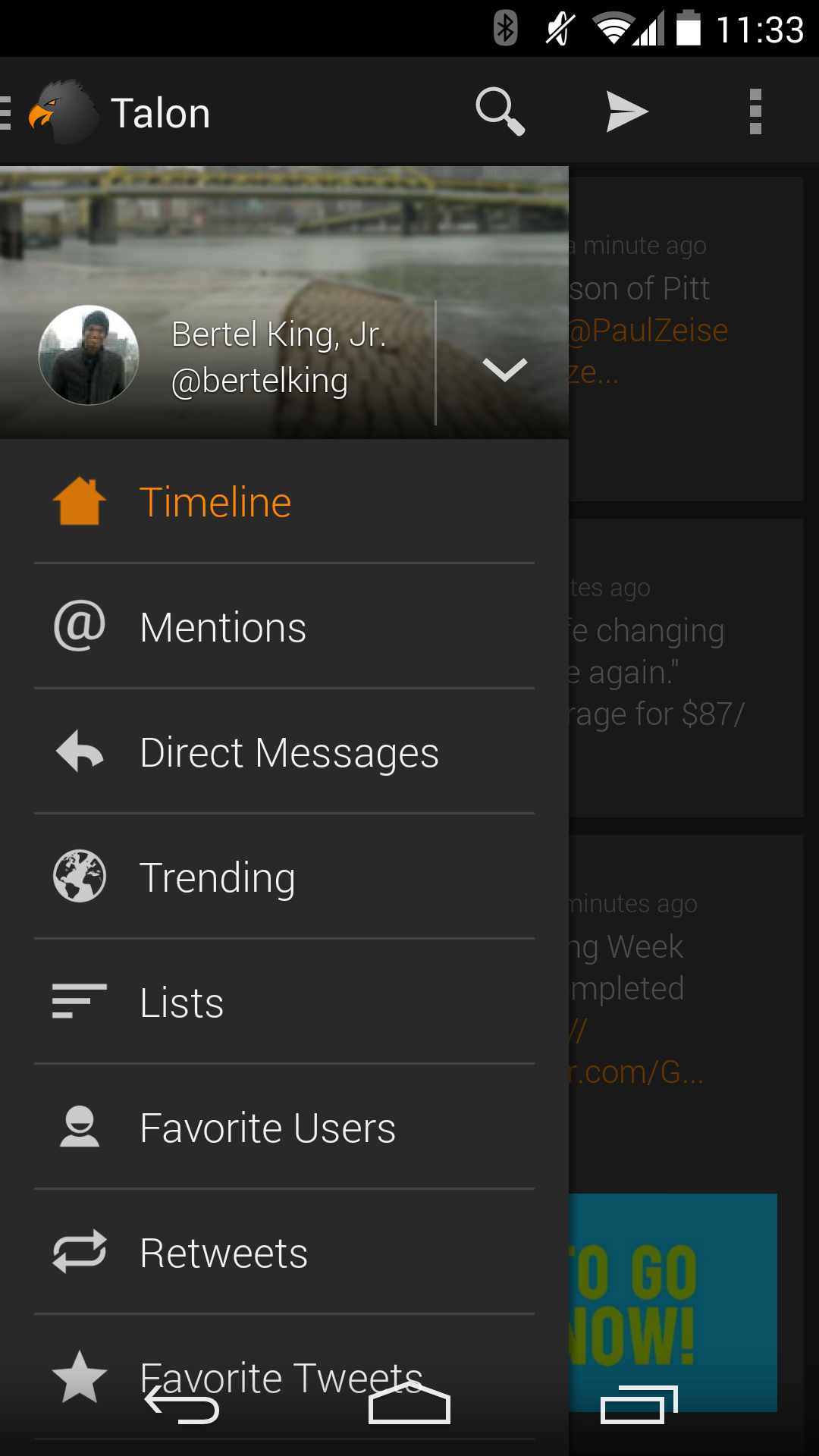[Hands-On] Talon Is A New, Feature-Rich Twitter Client With Support For KitKat's Translucent ...