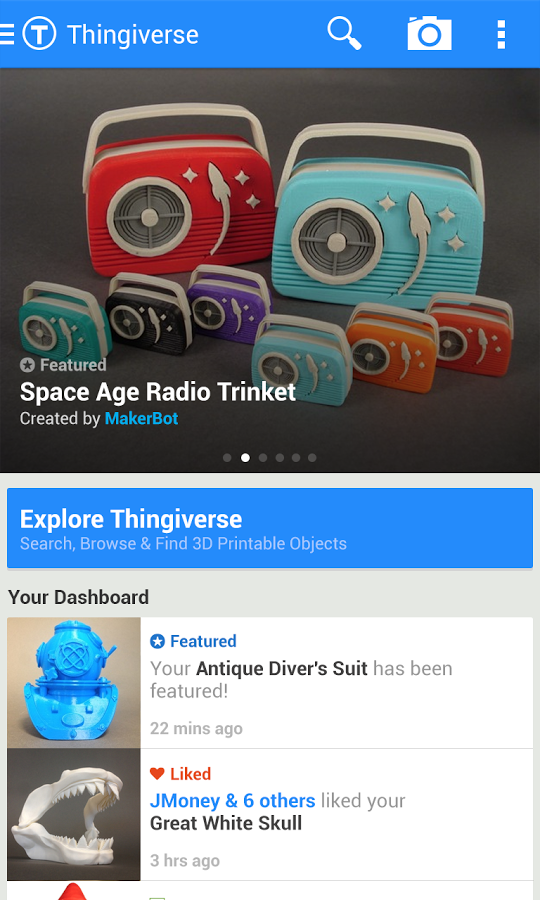 [New App] MakerBot's Thingiverse Android App Squeezes Thousands Of Free ...