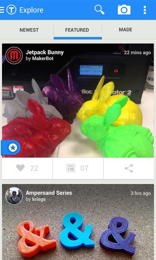 [New App] MakerBot's Thingiverse Android App Squeezes Thousands Of Free ...