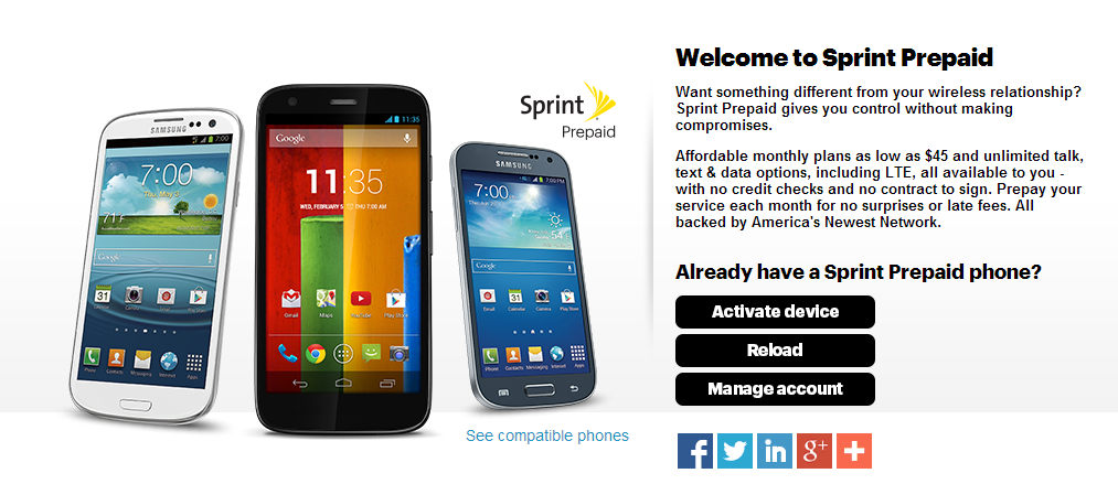 Sprint Replaces Previous No-Contract 'As You Go' Service With New ...
