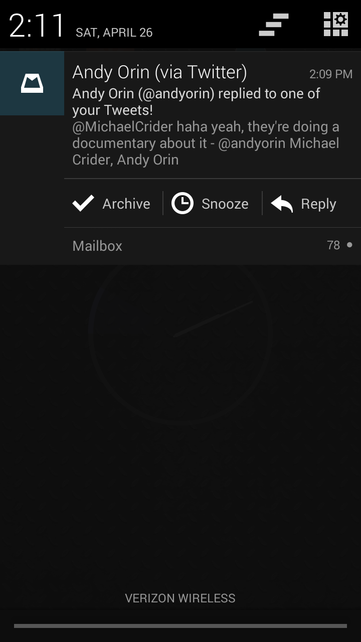 Mailbox (From Dropbox) Updated To Add Action Buttons To Email Notifications