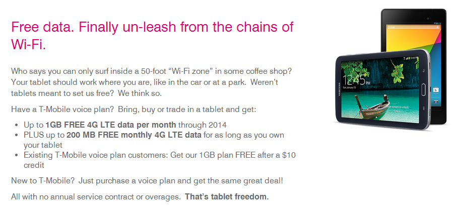 Un-carrier Day 2 Of 3: T-Mobile Announces Operation Tablet Freedom ...