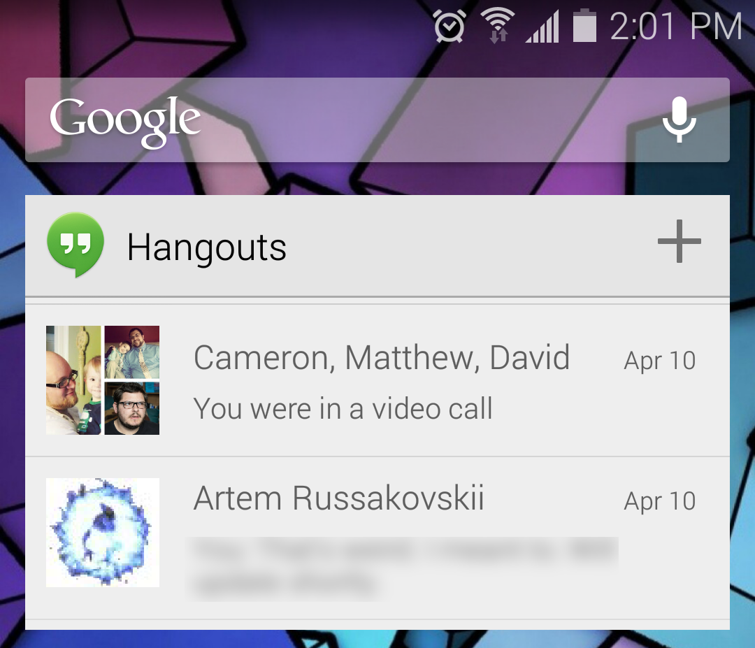 Google Hangouts Updated To v2.1 With Merged SMS/Hangout Conversations ...