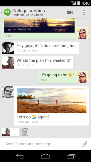 Google Hangouts Updated To v2.1 With Merged SMS/Hangout Conversations ...