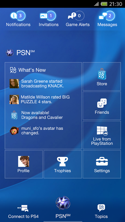 Official PlayStation App Updated With Push Notifications And Profile ...