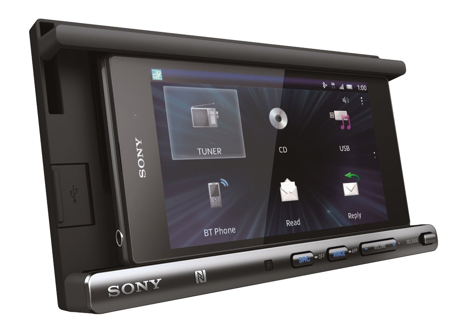 Sony's XSP N1BT Double-DIN Smartphone Car Stereo Phone Mount Is ...