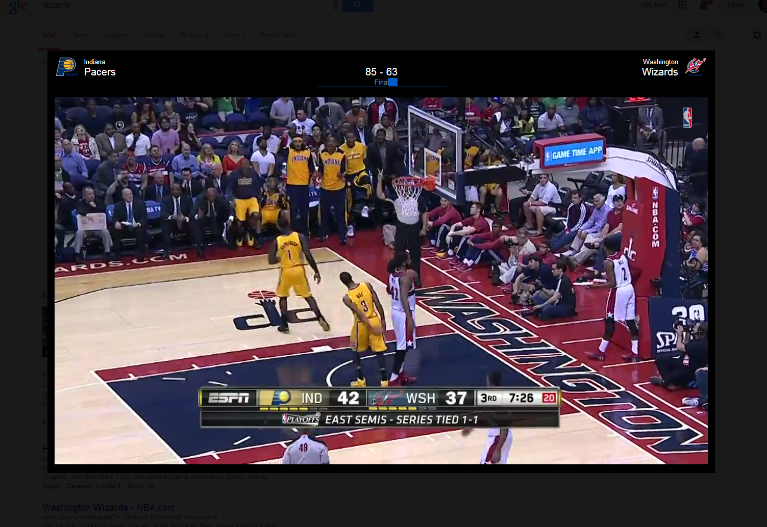 Google Search Adds YouTube Video Recaps To NBA Postseason Game Score Cards