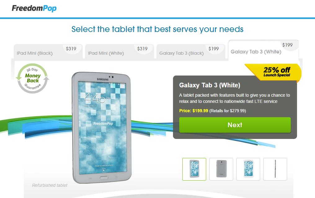 FreedomPop Adds The Galaxy Tab 3 7.0 LTE With Free Voice And Text ...