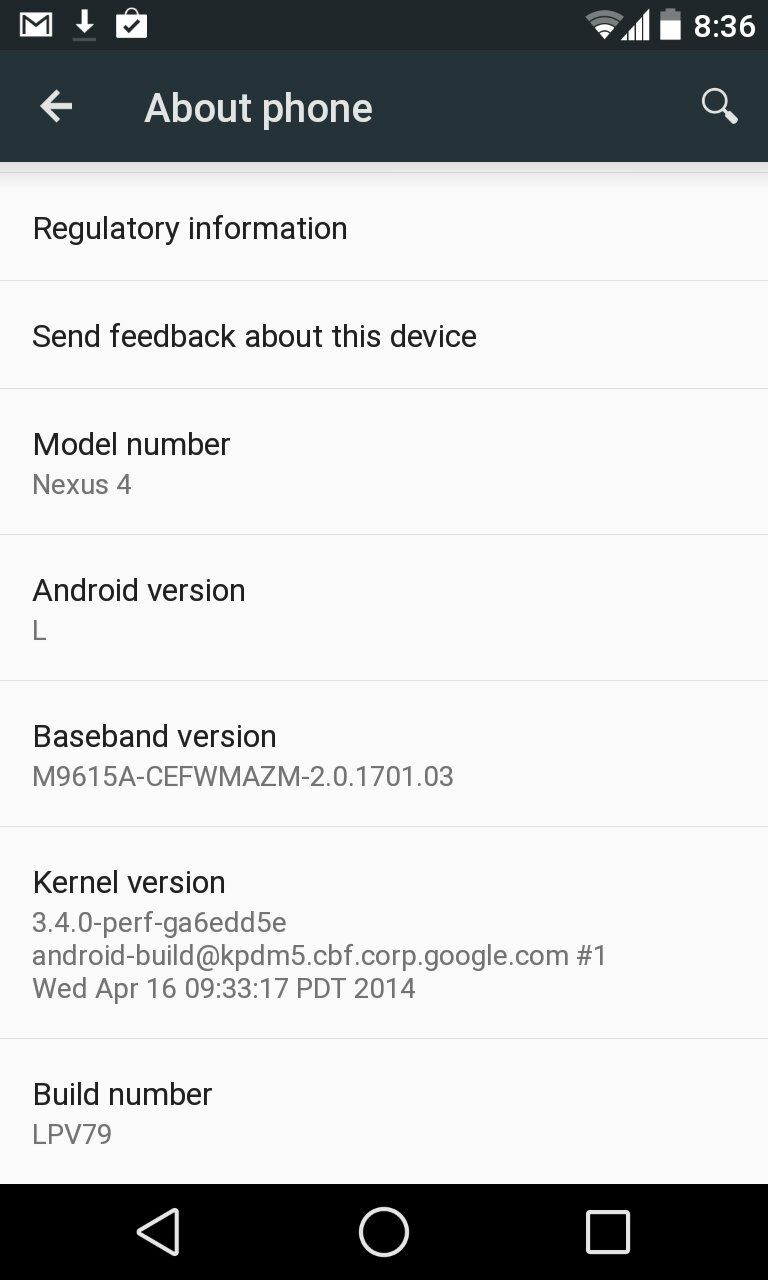 Newest Android L Port For Nexus 4 Is Now Fully Operational And Ready ...