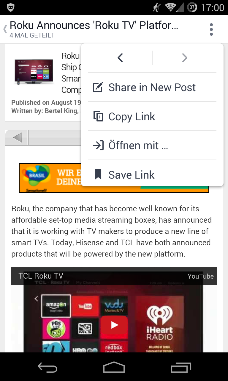 The Facebook App Has Started Opening Web Links With A Built-In Browser ...