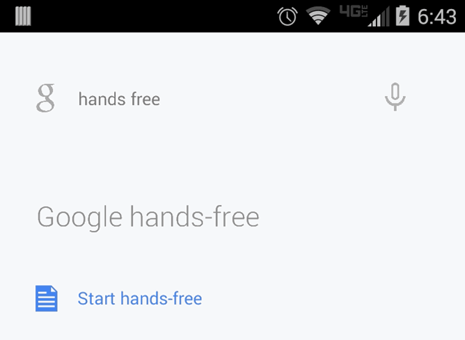 Google Hands-Free Shows Up Again, This Time In Google Search