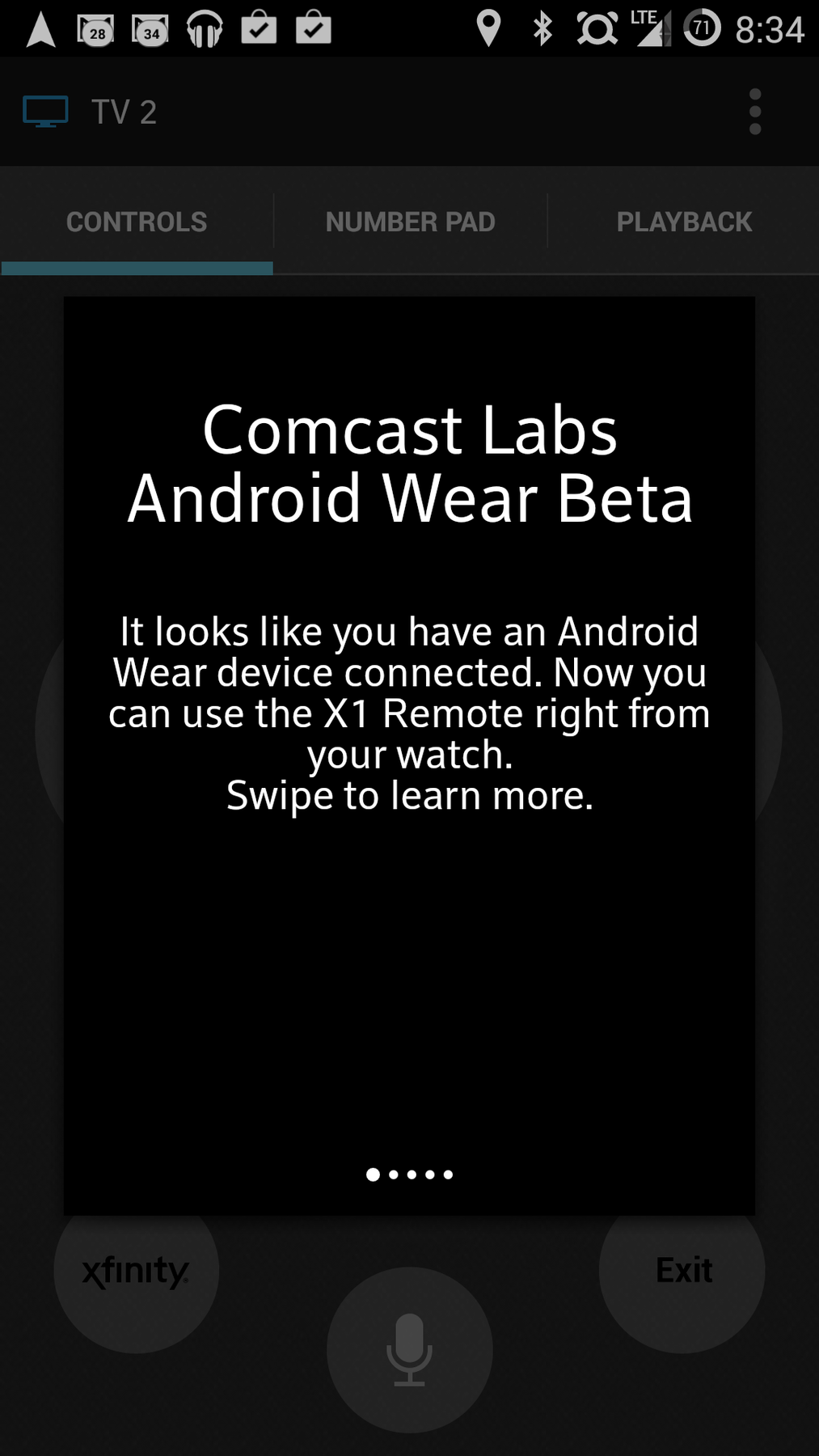 Comcast's Xfinity X1 Remote App Updated With Android Wear Support
