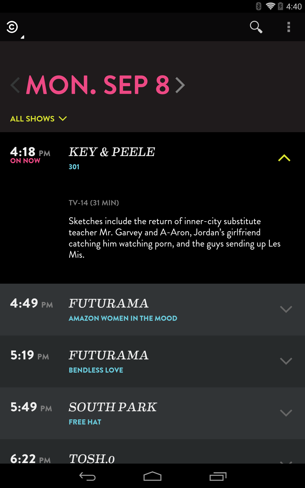 Comedy Central Releases Official Android App Complete With Full Episode ...