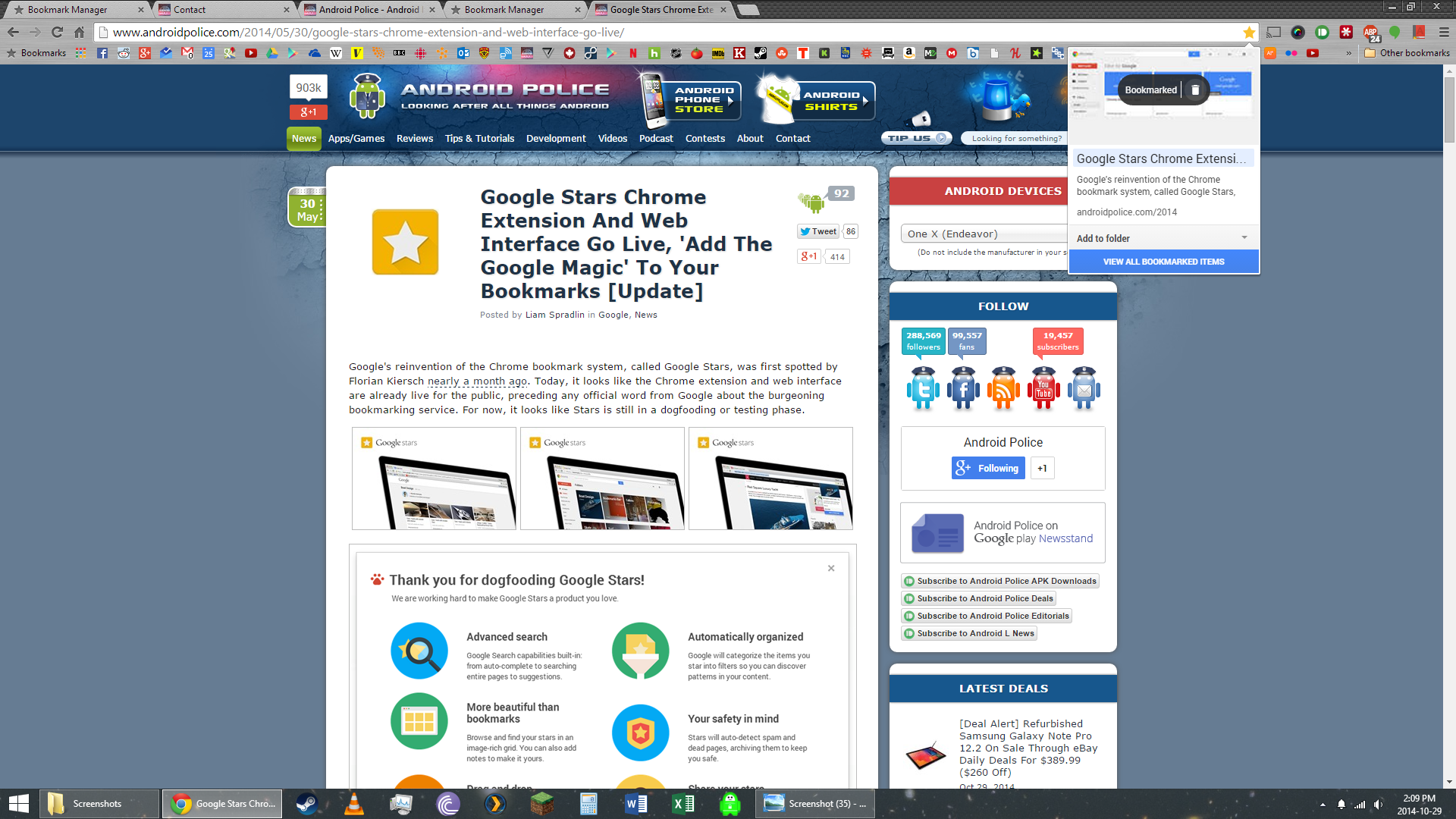 Google Stars Appears To Be Back As 'Bookmark Manager' For Chrome