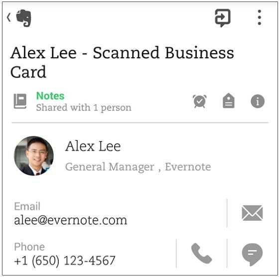 Evernote Premium Customers Can Now Scan Business Cards Using The ...
