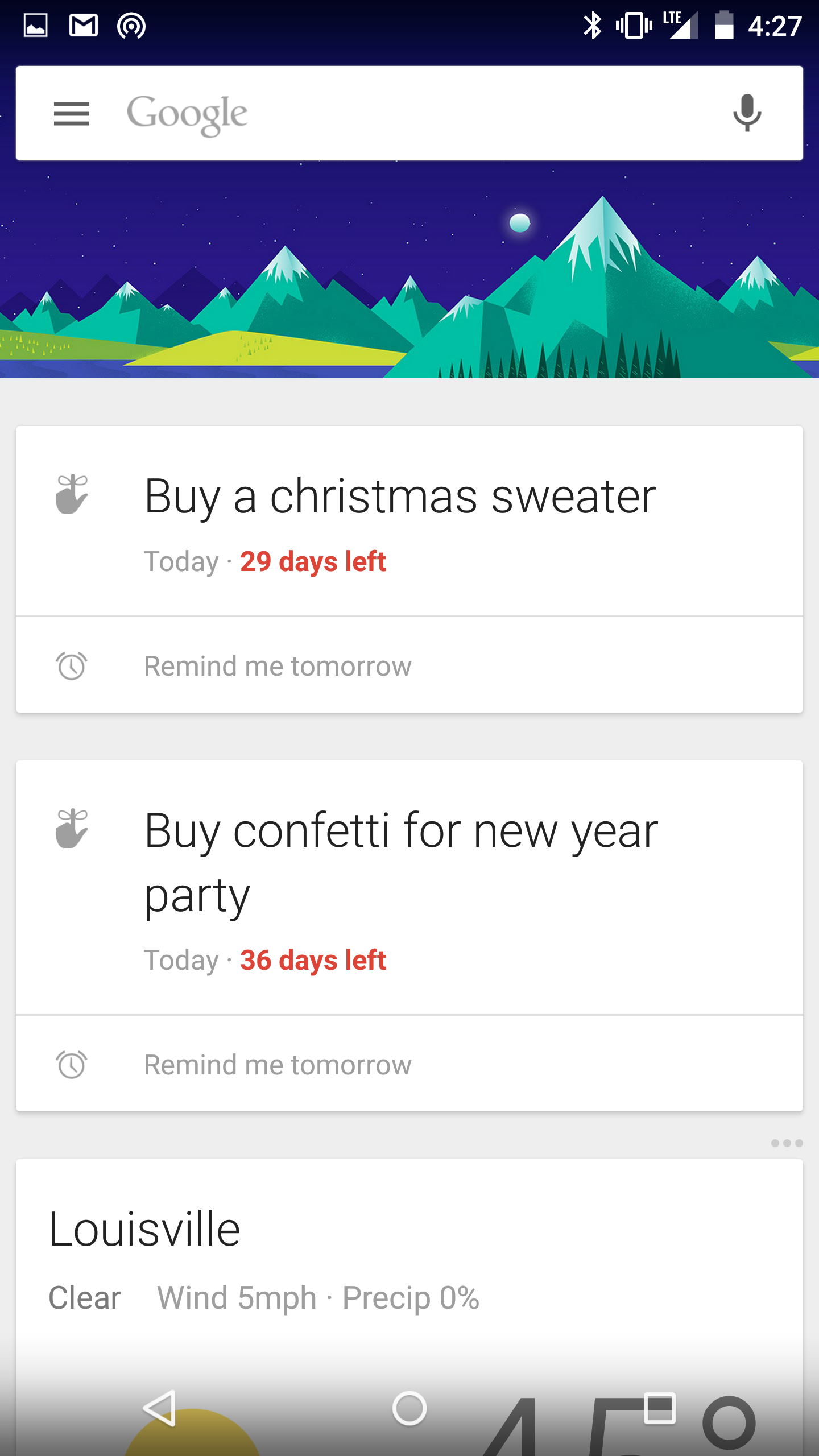 Tip: Google Now Can Give You A Countdown To Some Events Based On Your ...