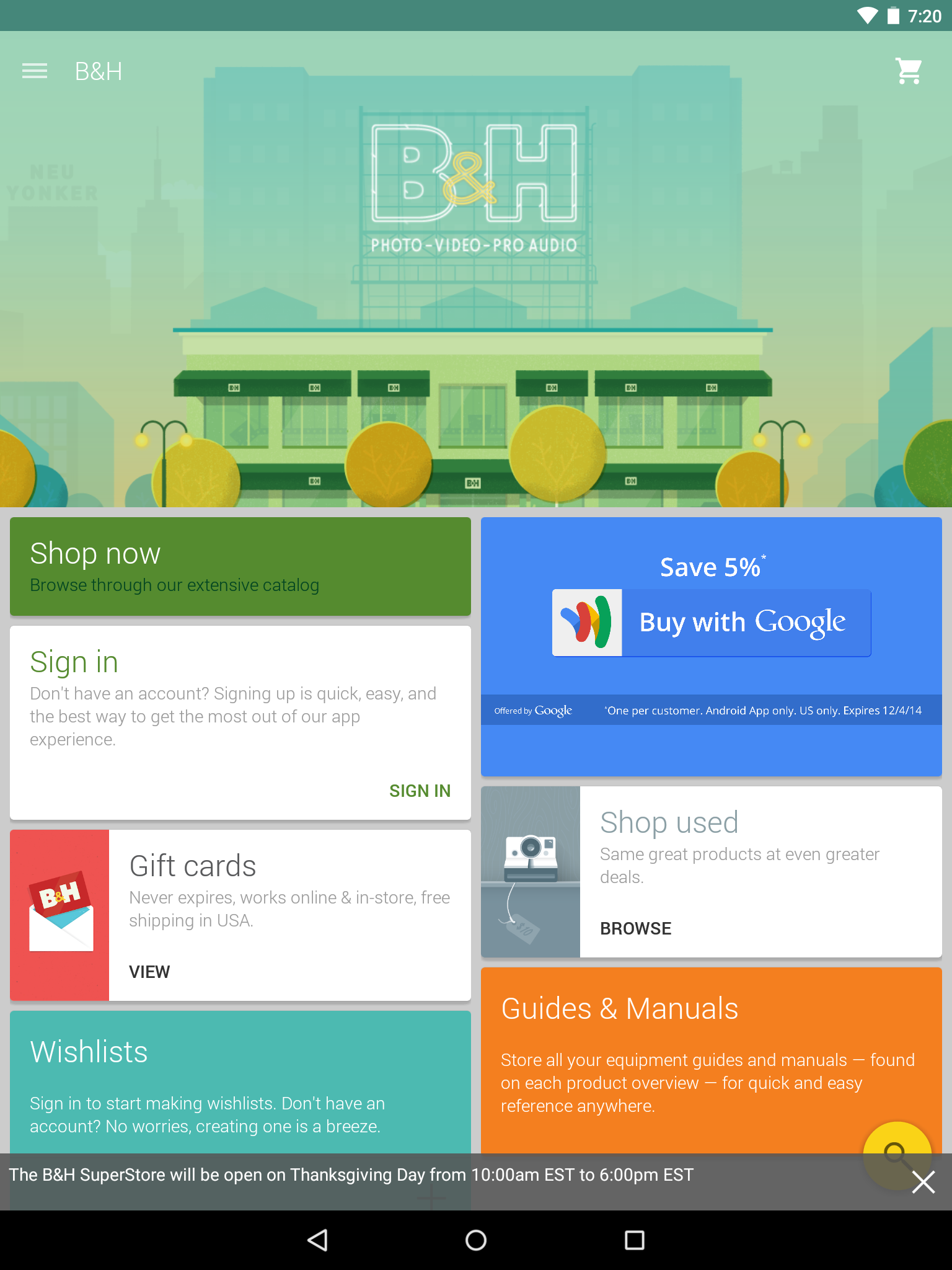 B&H App Gets Big Material-Inspired Makeover [Update: New Icon Too]